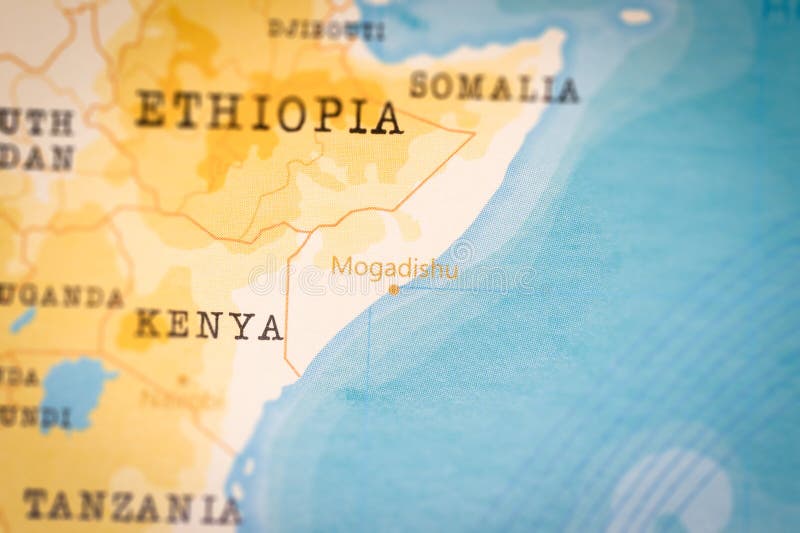 The Realistic Map of Mogadishu. Stock Image - Image of international ...