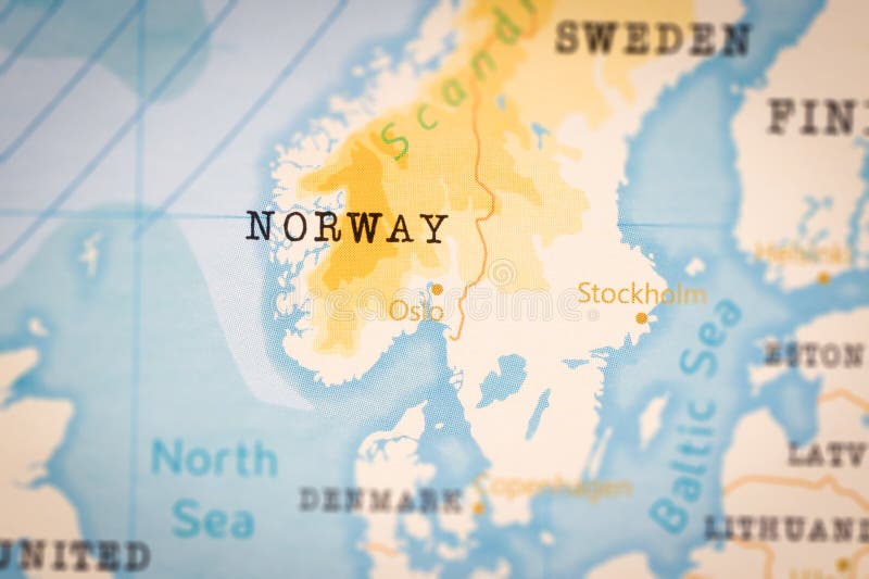 The Realistic Map of Oslo. stock illustration. Illustration of paper ...