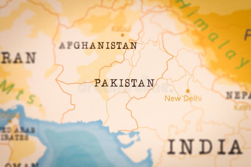 The Realistic Map of Pakistan. Stock Illustration - Illustration of ...