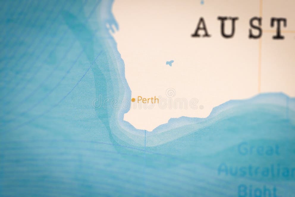 The Realistic Map of Perth. Stock Illustration - Illustration of city ...