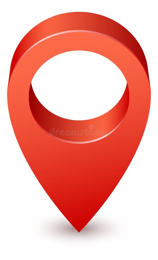 Realistic Map Pin. Red Location Pointer Stock Vector - Illustration of ...