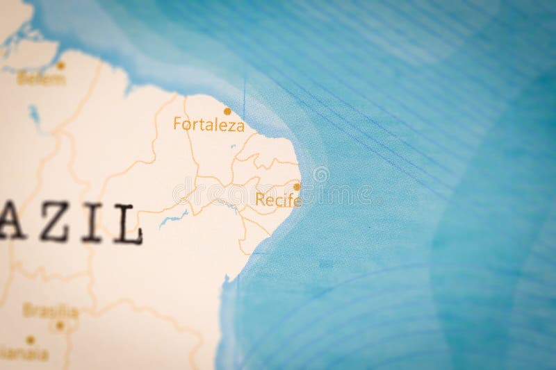 The Realistic Map of Recife. Stock Illustration - Illustration of trip ...