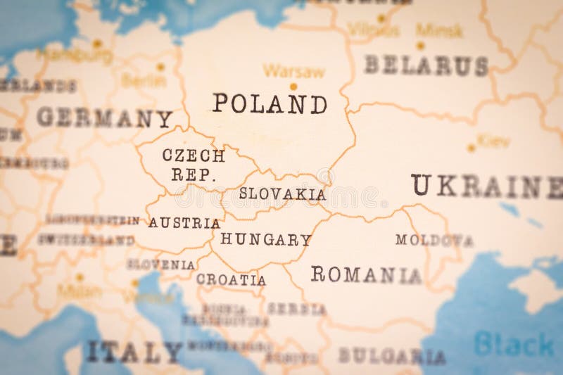 The Realistic Map of Slovakia. Stock Photo - Image of culture, economy ...