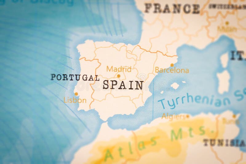 The Realistic Map of Spain. Stock Image - Image of travel, crisis ...