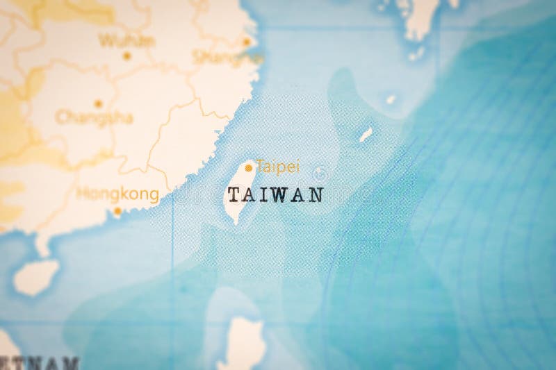The Realistic Map of Taiwan. Stock Image - Image of world, society ...