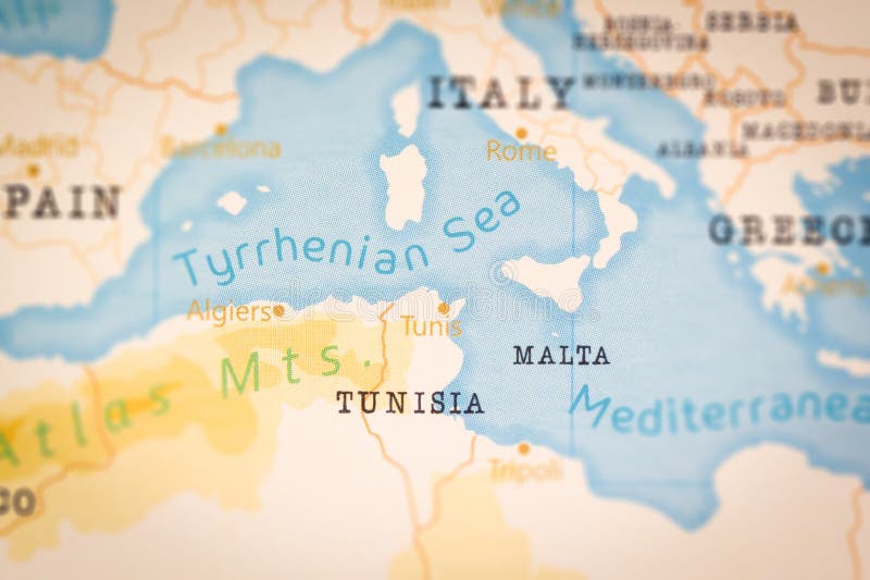 The Realistic Map of Tunis. Stock Illustration - Illustration of event ...