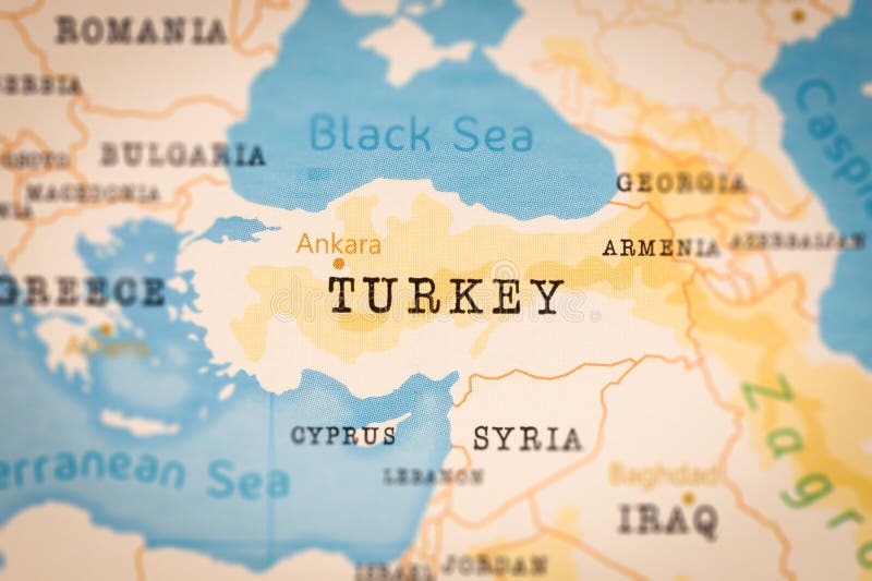 The Realistic Map of Turkey. Stock Illustration - Illustration of ...