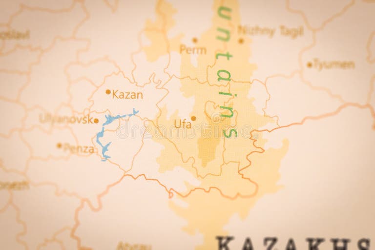 The Realistic Map of Ufa. stock illustration. Illustration of national ...