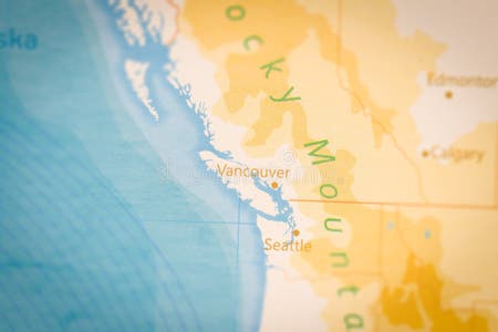 The Realistic Map of Vancouver. Stock Illustration - Illustration of ...