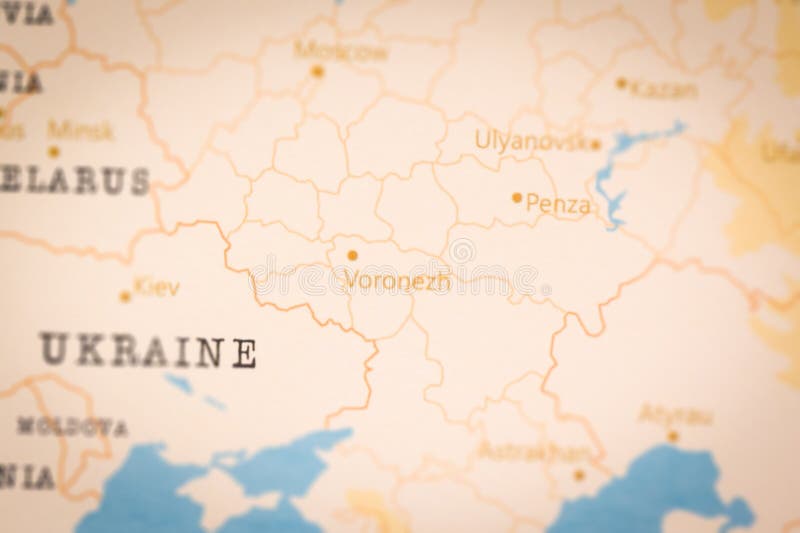 The Realistic Map of Voronezh. Stock Illustration - Illustration of ...