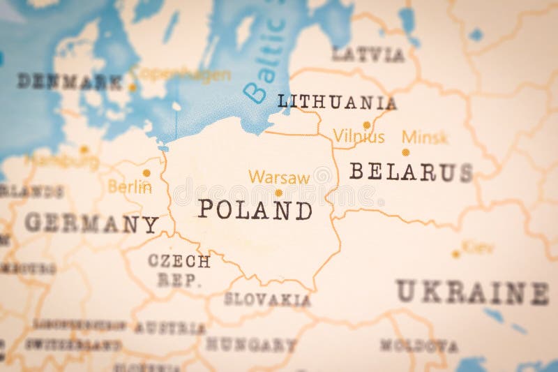 The Realistic Map of Warsaw. Stock Illustration - Illustration of ...