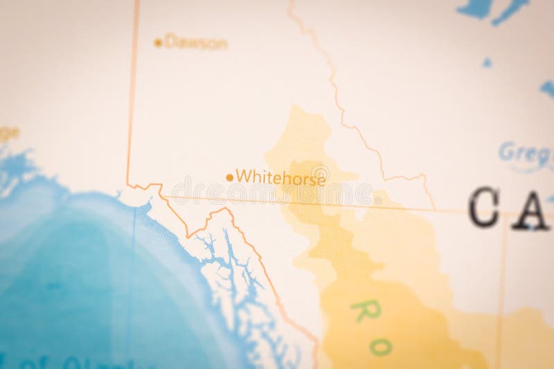 The Realistic Map of Whitehorse. Stock Image - Image of culture, city ...