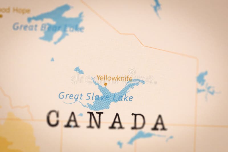 The Realistic Map of YellowKnife. Stock Photo - Image of city, accident ...