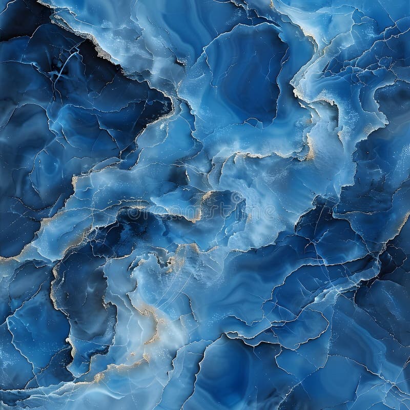Realistic Marble Surface with Blue and Indigo Veins - Modern Interior ...