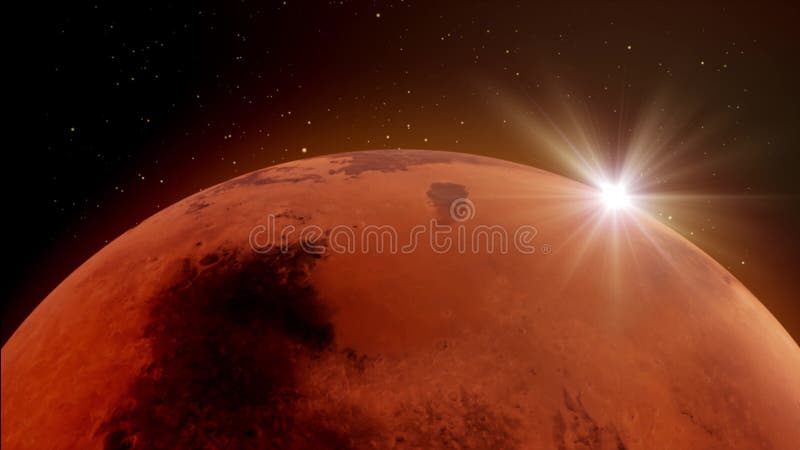 Realistic Mars Planet Animation with Seamless Loop Stock Video - Video ...