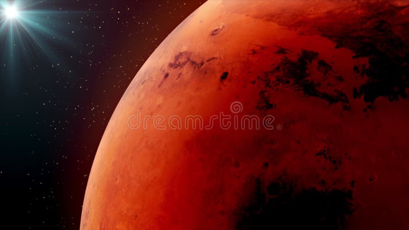 Realistic Mars Planet Animation with Seamless Loop Stock Video - Video ...