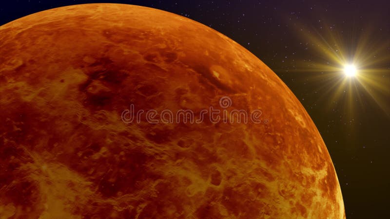 Realistic Venus Planet Animation with Seamless Loop Stock Video - Video ...