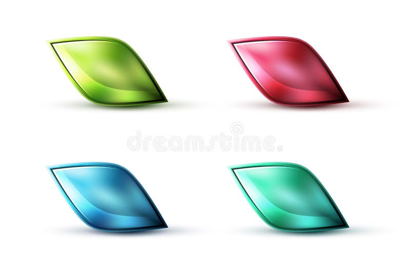 Realistic Matte Glass Abstract Icon for Message Stock Vector ...