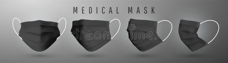 Realistic Medical Face Mask. Details 3d Medical Mask Stock Vector ...