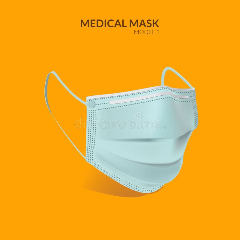Realistic Protective Medical Mask Model 1 Stock Vector - Illustration ...