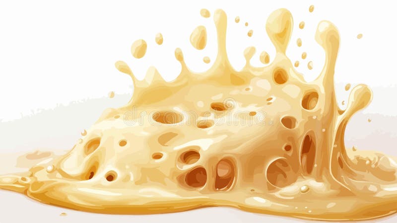 Realistic Melted Cheese and Hot Cheeses Flowing Liquid Image Stock ...
