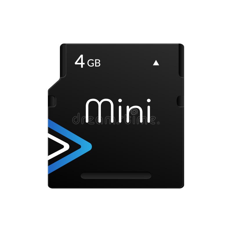 Realistic Memory Card stock illustration. Illustration of memory ...