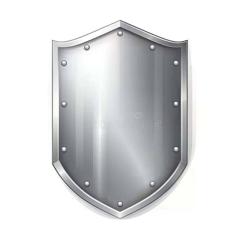 Realistic Metal Shield with Frame for Design Projects. Stock ...