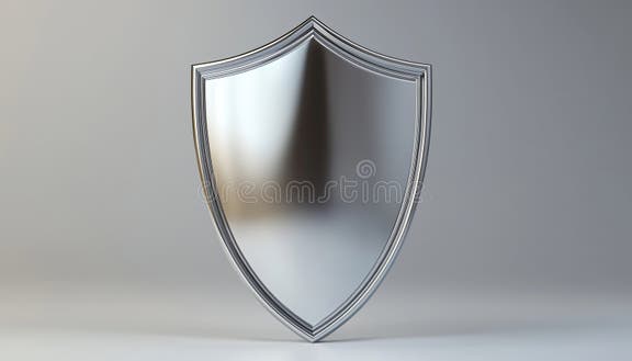 Realistic Metal Shield with Frame Stock Image - Image of steel ...