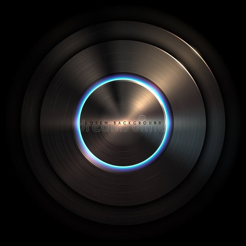 Realistic Metal Textured Round Backgrund Stock Vector - Illustration of ...