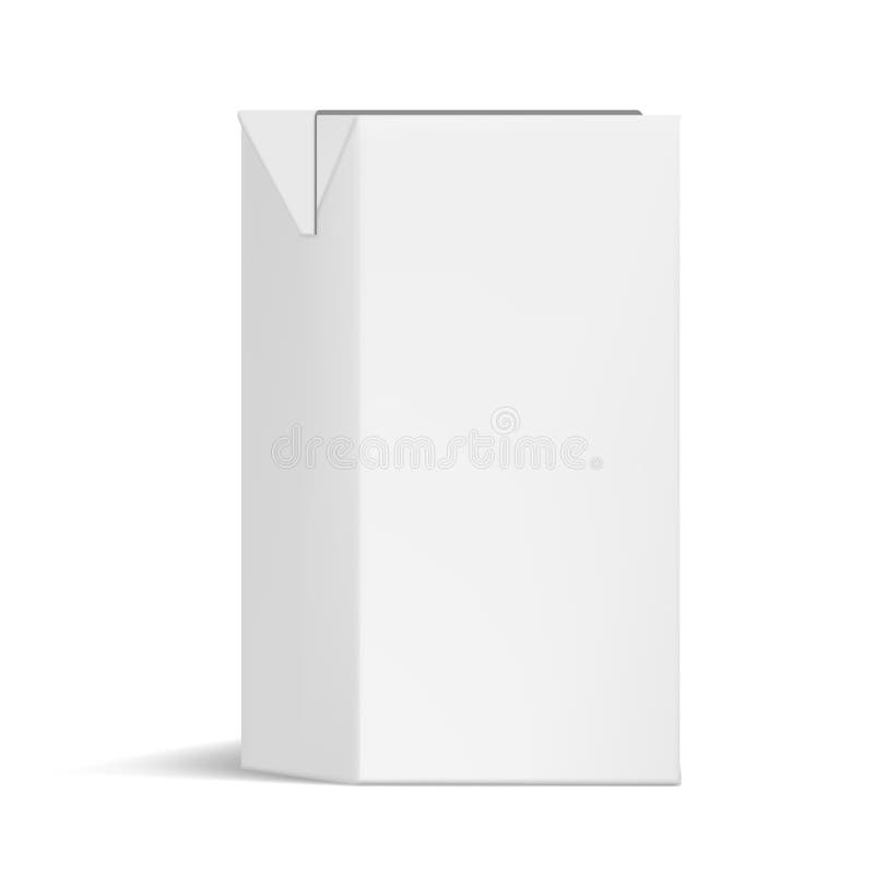 Realistic Milk or Juice Clear White Tetra Pack for Branding Stock ...