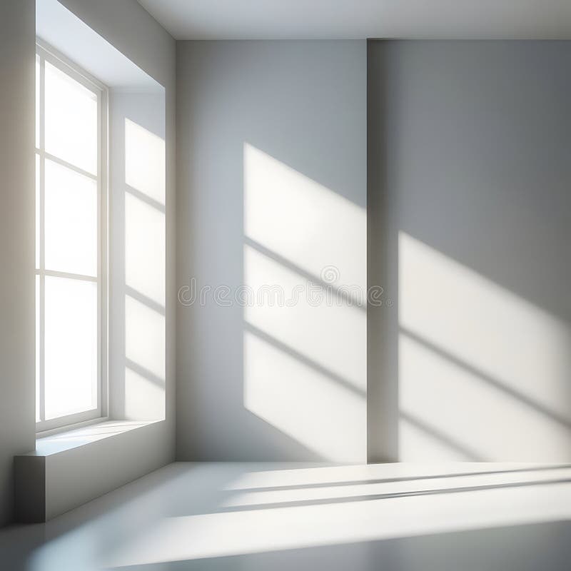 Realistic and Minimalist Blurred Natural Light Windows, Shadow Overlay ...