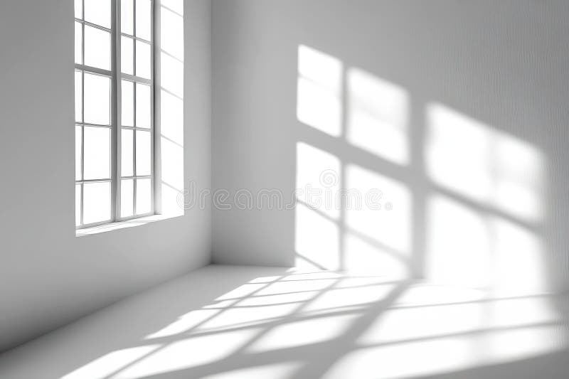 Realistic and Minimalist Blurred Natural Light Windows Shadow Overlay ...