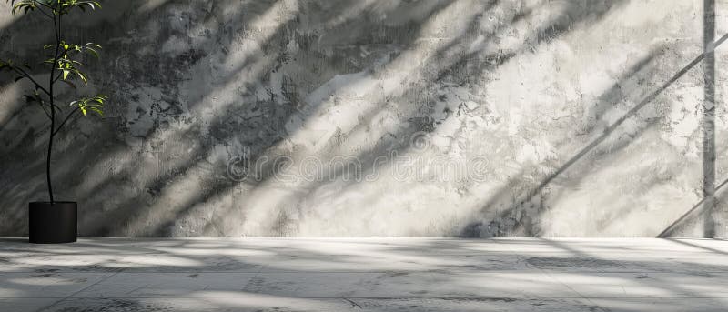 Realistic Minimalist Blurred Shadows on Wallpaper. Perfect for Product ...