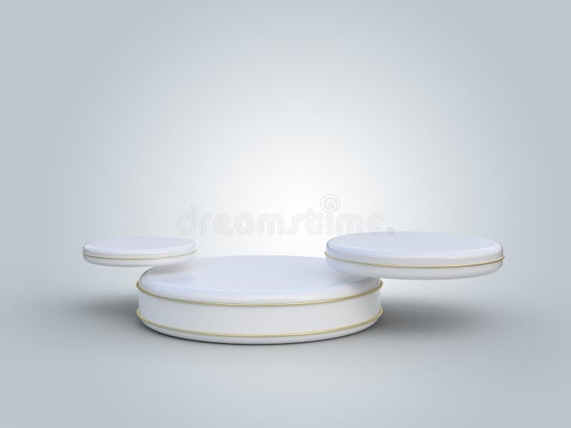 Realistic Minimalist Podium with Product Display. Floating Light Scene ...