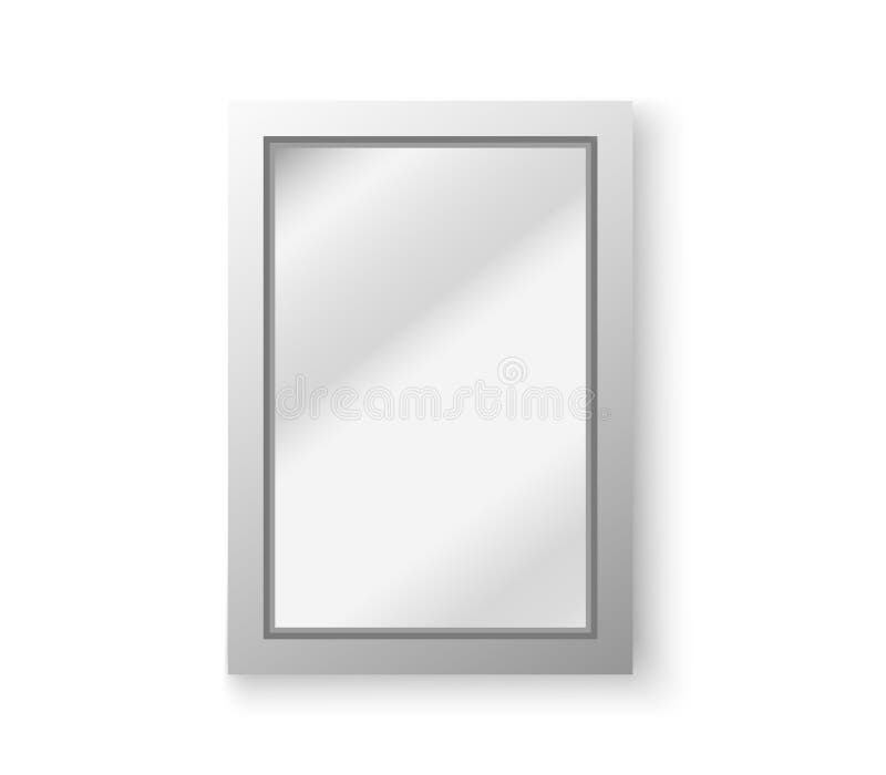 Realistic Mirror Set. Vector Realistic Mirrors Set with Blurry ...