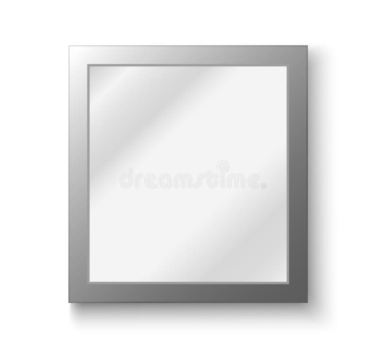 Realistic Mirror Set. Vector Realistic Mirrors Set with Blurry ...