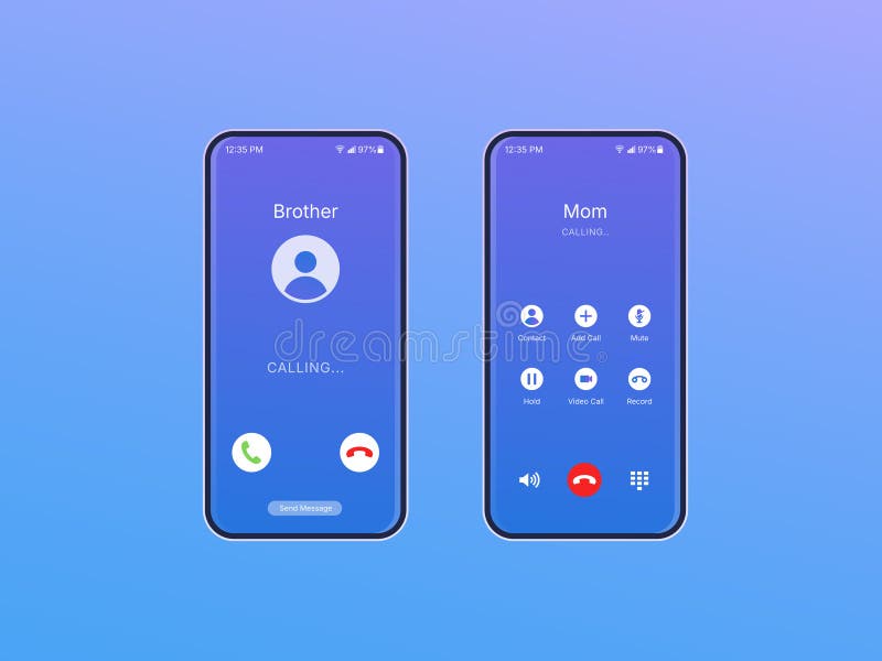 Screen Realistic Smartphone User Interface Stock Illustrations – 1,752 ...