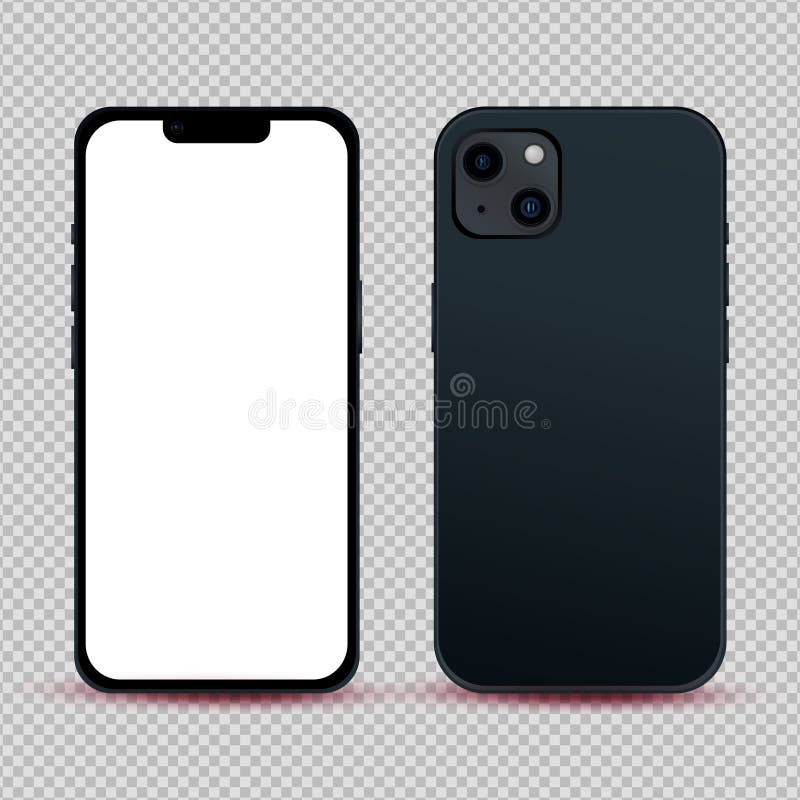 Realistic Mocap without Background Black Mobile Phone - Vector Stock ...