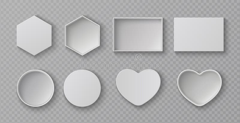 Realistic Mockup Box Set with Top View Stock Vector - Illustration of ...