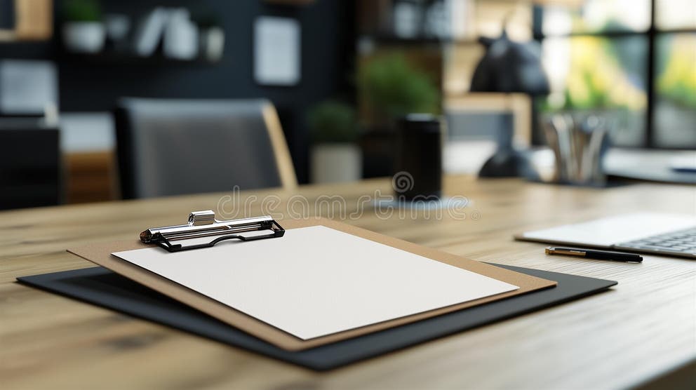 Realistic Mockup of a Branded Notepad with a Custom Logo in an Office ...