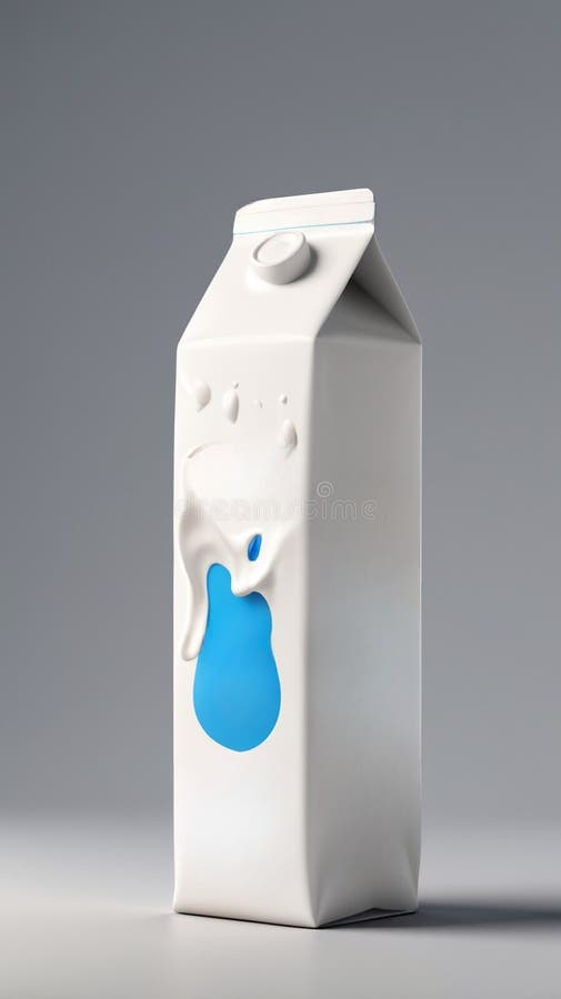 Realistic Mockup Features a Blank White Milk Packet, Ideal for ...