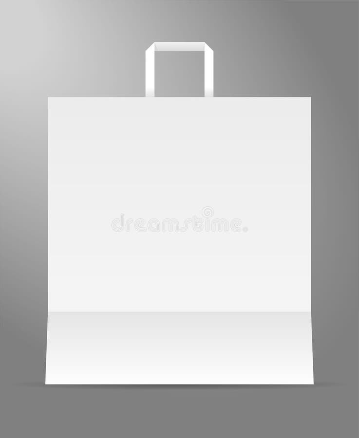 Realistic Mockup of Paper Bag, for Design Overlay Stock Vector ...