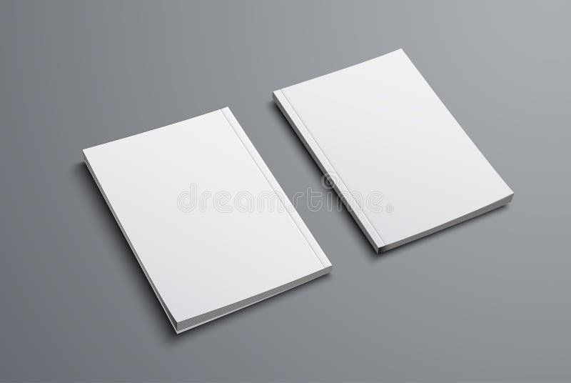 Realistic Mockup of Two Brochures with Front and Back Covers. Stock ...