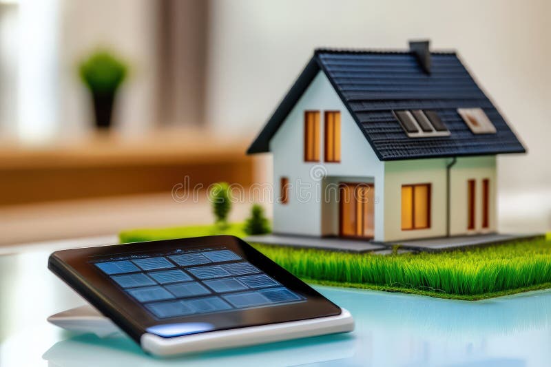 Realistic Model House with Modern Technology Devices Illustrating Smart ...