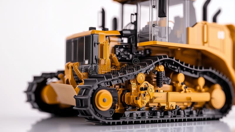 Realistic of a Modern Bulldozer with Semi Transparent Features ...