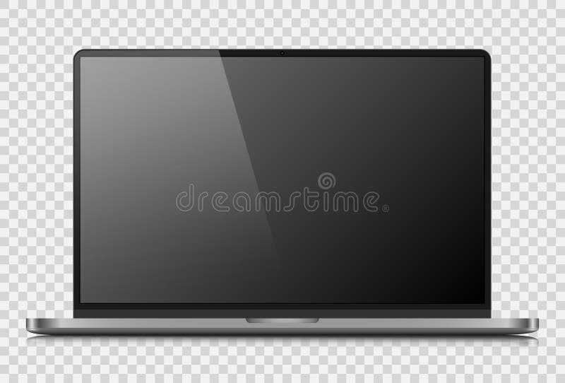 A Realistic, Modern Laptop with a Dark Silver Case. a Laptop Layout ...