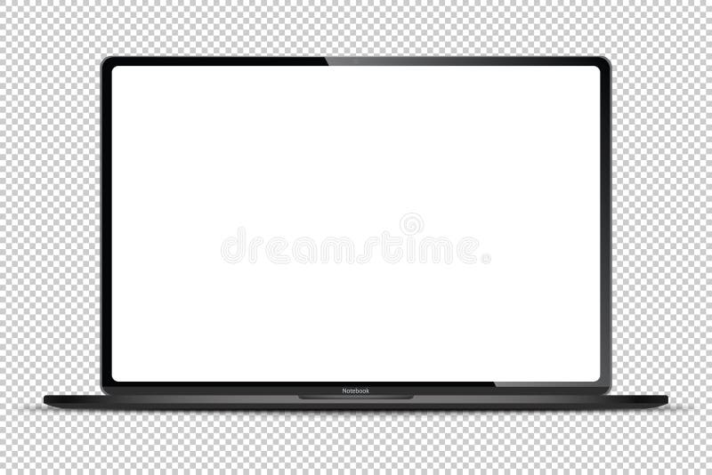 Realistic Modern Laptop with Transparent Screen. Stock Vector ...