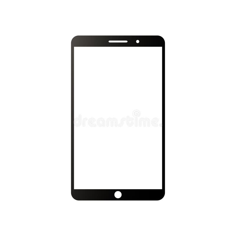 Realistic Modern Mobile Phone on White Background. Vector Illustration ...