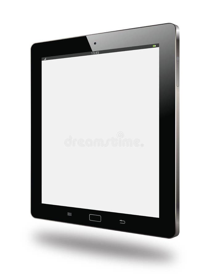 Realistic Modern Tablet Side View Stock Illustration - Illustration of ...