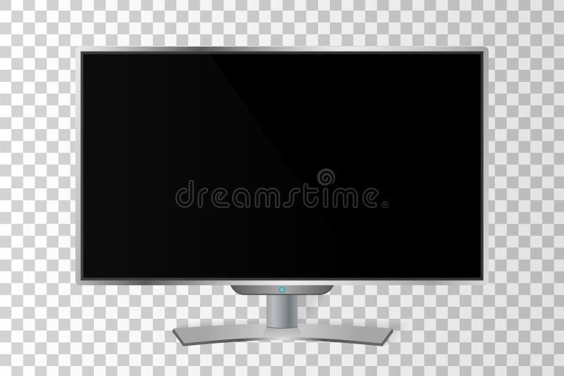 Realistic Modern TV Monitor Stock Vector - Illustration of home ...